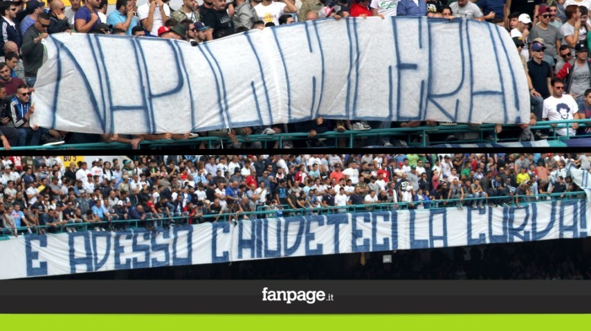 "Napoli colera", lo striscione provocatorio dei tifosi azzurri